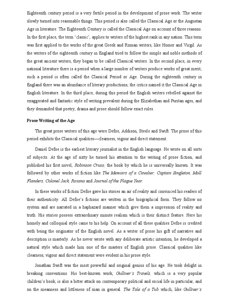 Prose Writing of The Age: Flanders, Colonel Jack, Roxana and Journal of ...