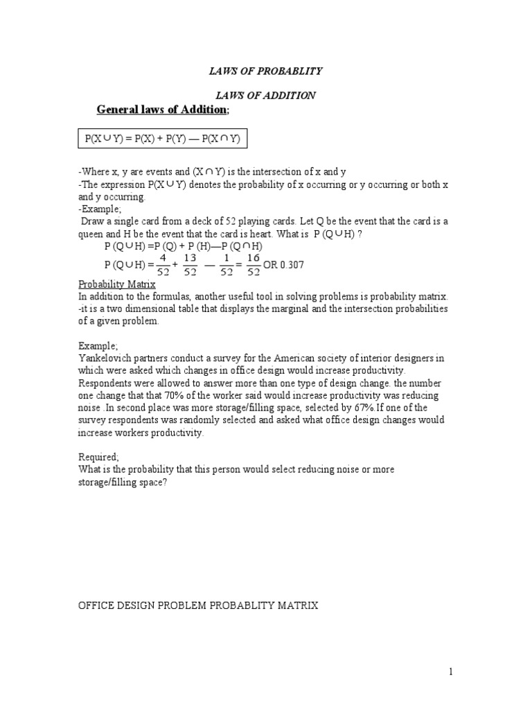 Probability Principles: A Comprehensive Review of the Laws and Formulas ...