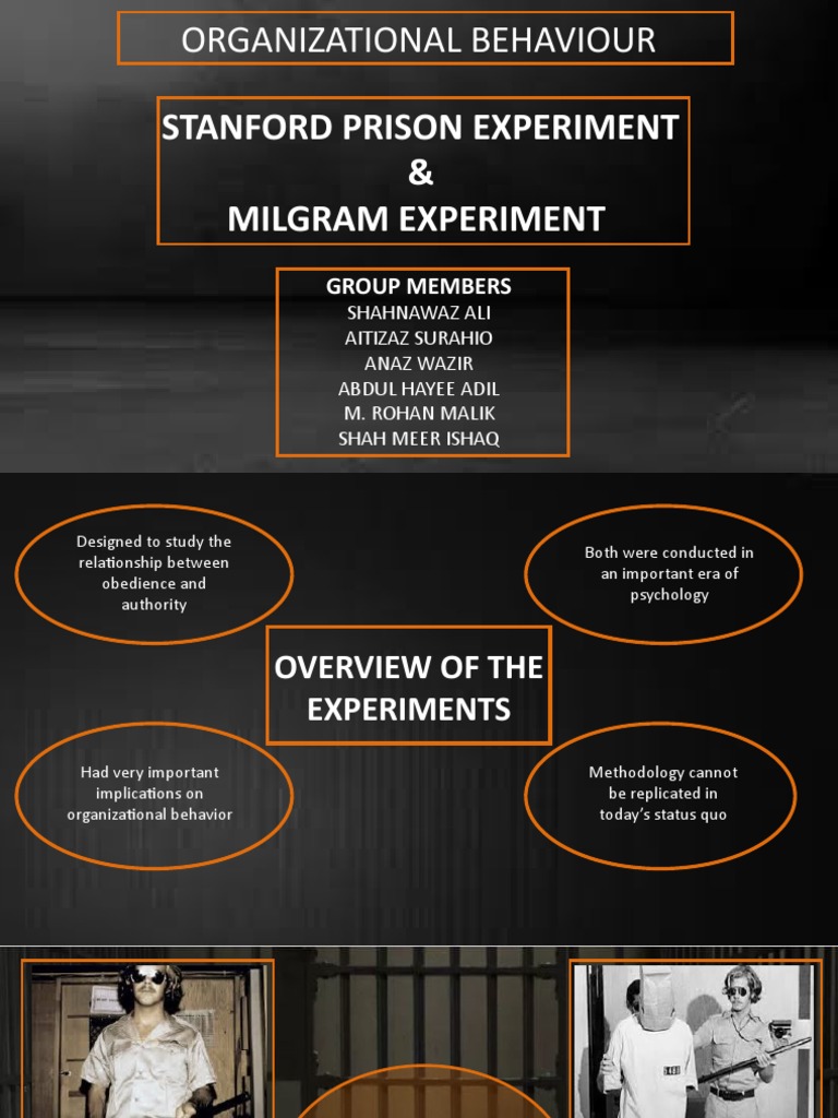 Stanford Prison Experiment & Milgram Experiment: Organizational ...