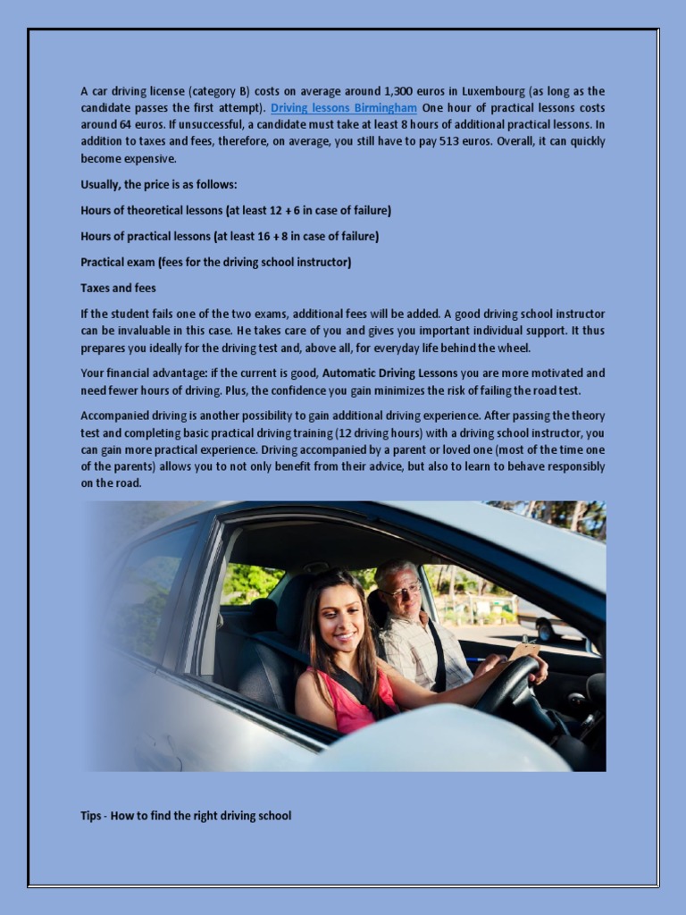 Automatic Driving Lessons Birmingham | PDF | Transmission (Mechanics ...