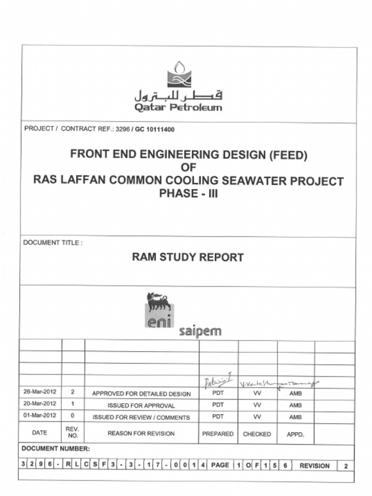 3296-RLCSF3-3-17-0014 - Ram Study Report Rev 2 | PDF | Reliability ...