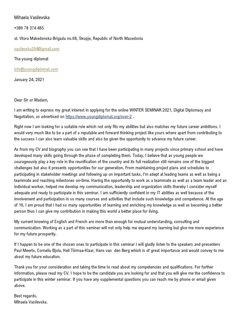 Digital Diplomacy Seminar Application | PDF | Psychological Concepts | Cognition