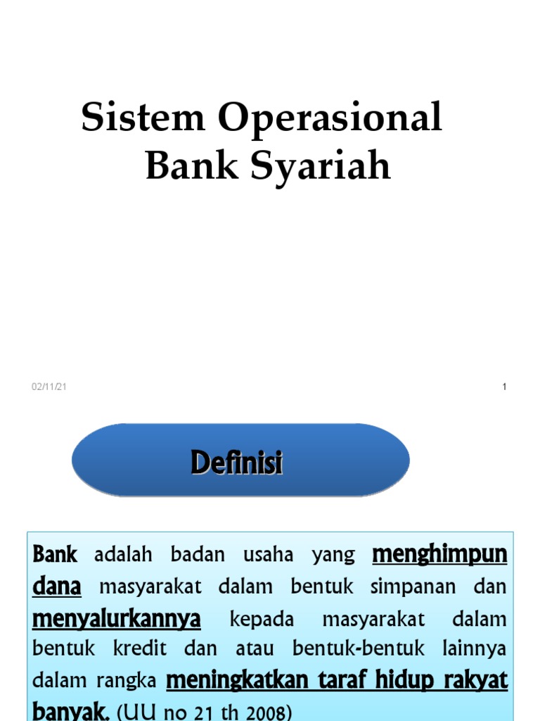 Materi 2, Sistem Operasional Bank Syariah | PDF | Bisnis | Hukum