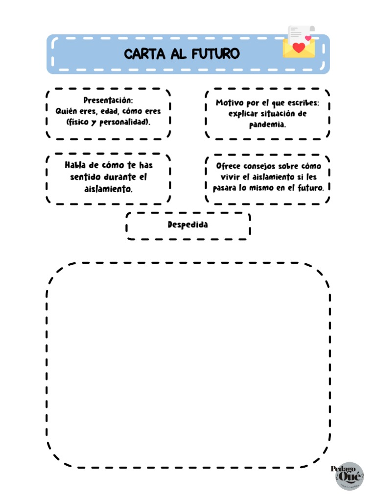 Carta Al Futuro Emociones y Autoconcepto | PDF