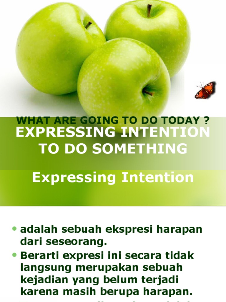 Expressing Intention To Do Something | PDF