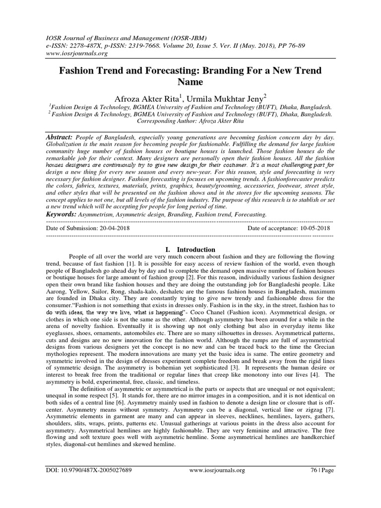 Fashion Trend and Forecasting: Branding For A New Trend Name | PDF ...
