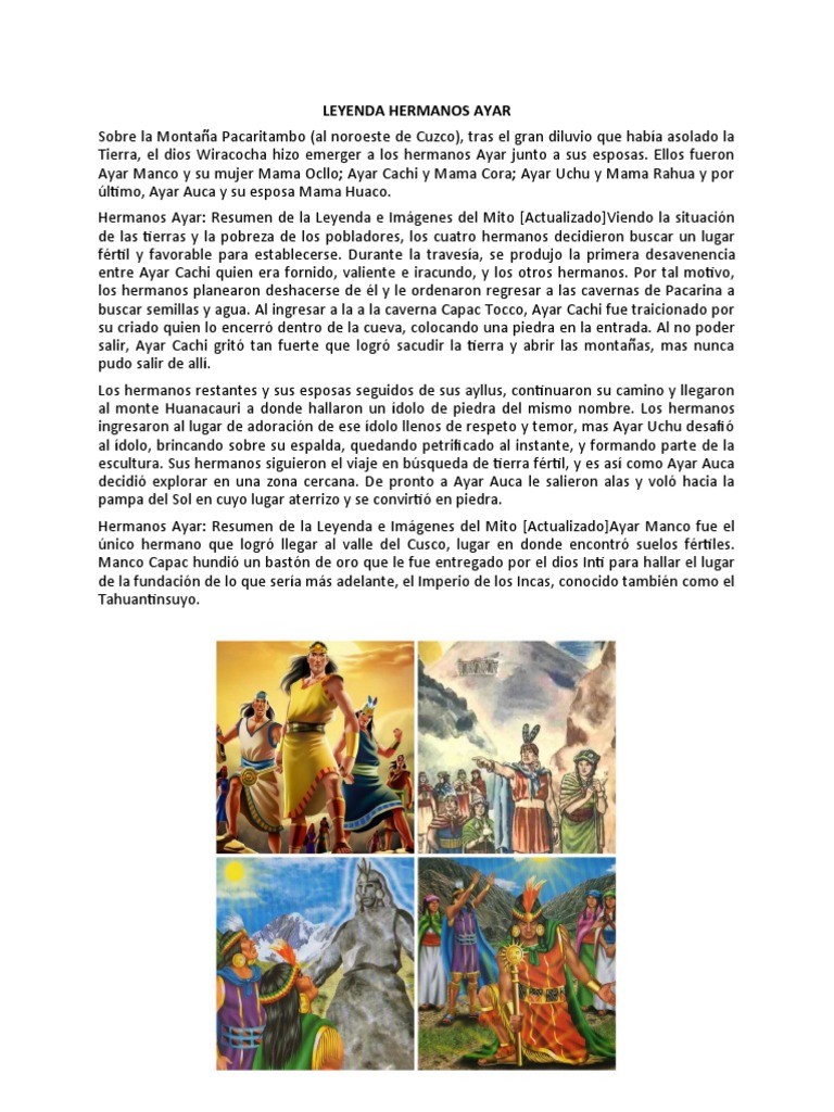 Leyendas Imperio Inca | PDF | Imperio Inca