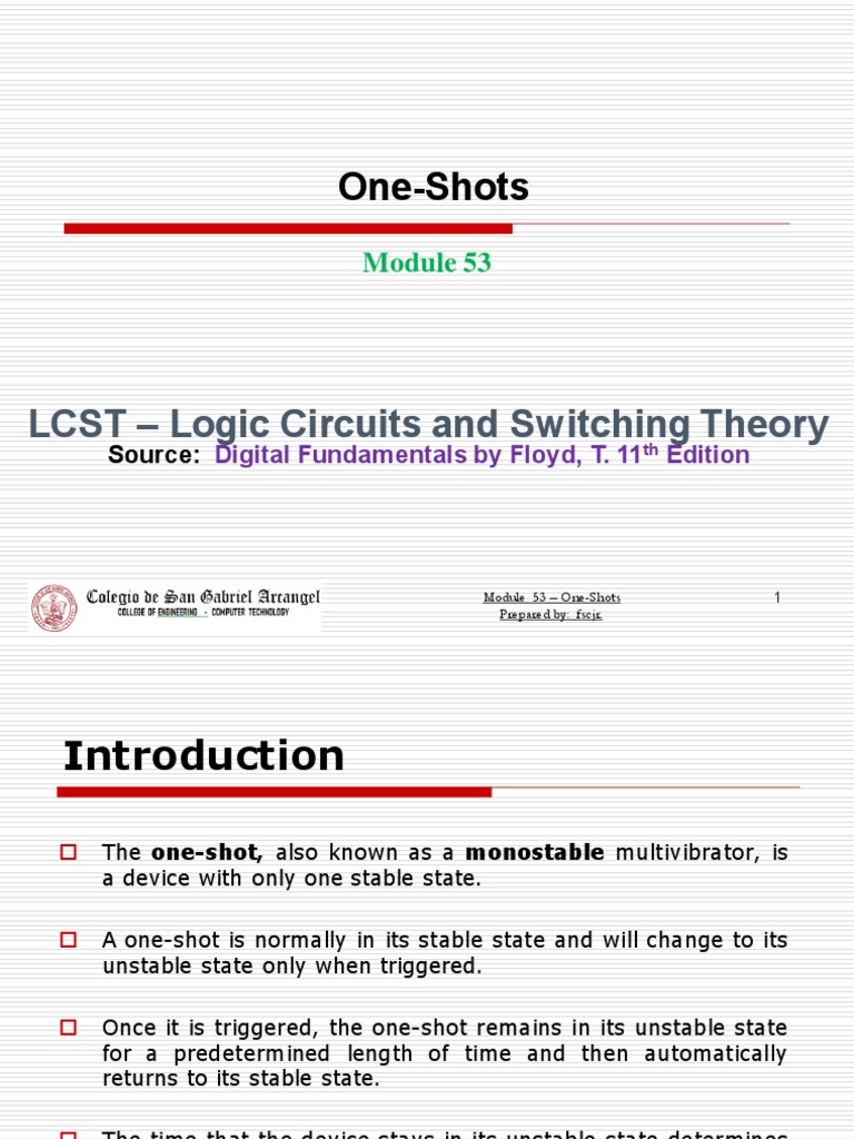 One-Shots: LCST - Logic Circuits and Switching Theory | Download Free ...