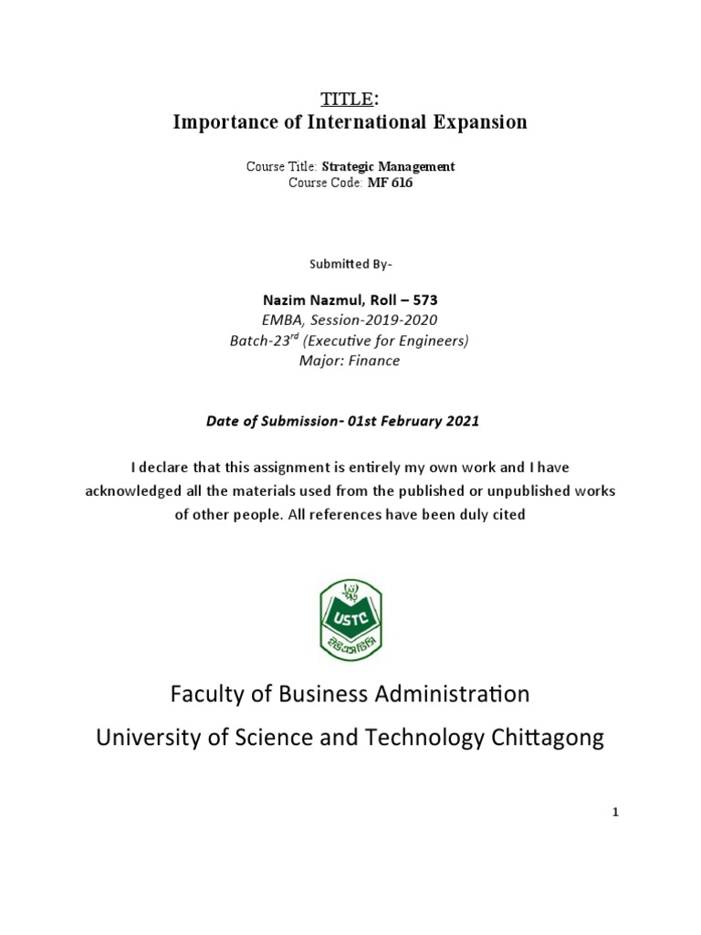 International Expansion | PDF | Internationalization | Market (Economics)