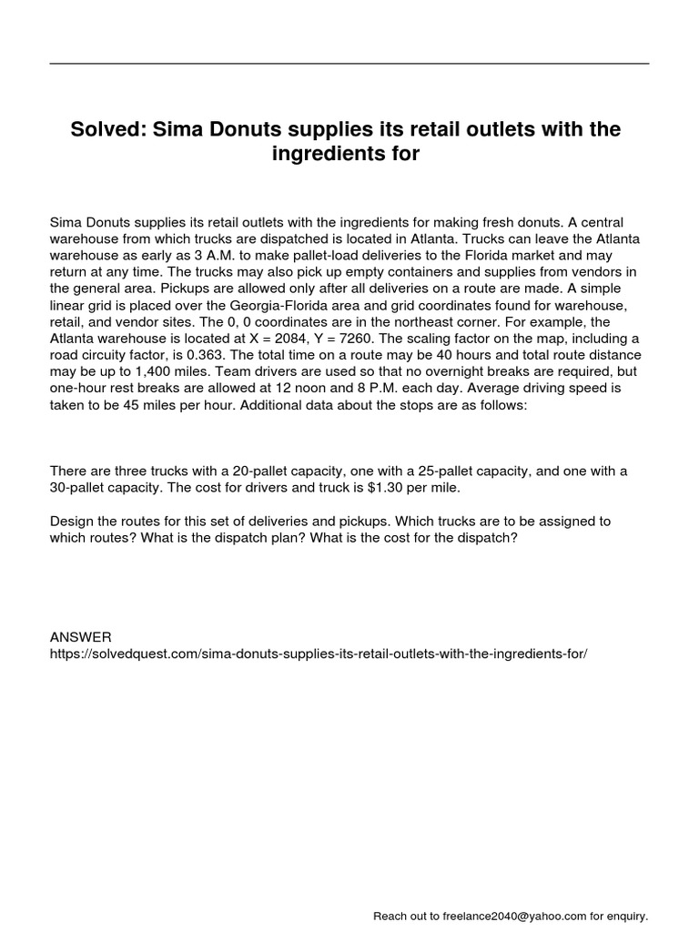 Sima Donuts Supplies Its Retail Outlets With The Ingredients For | PDF ...