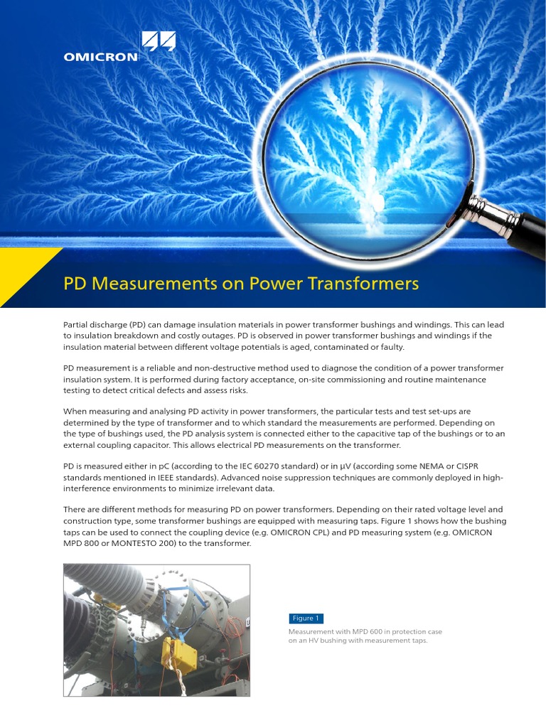 PD Measurements On Power Transformers | PDF | Transformer | Electrical ...