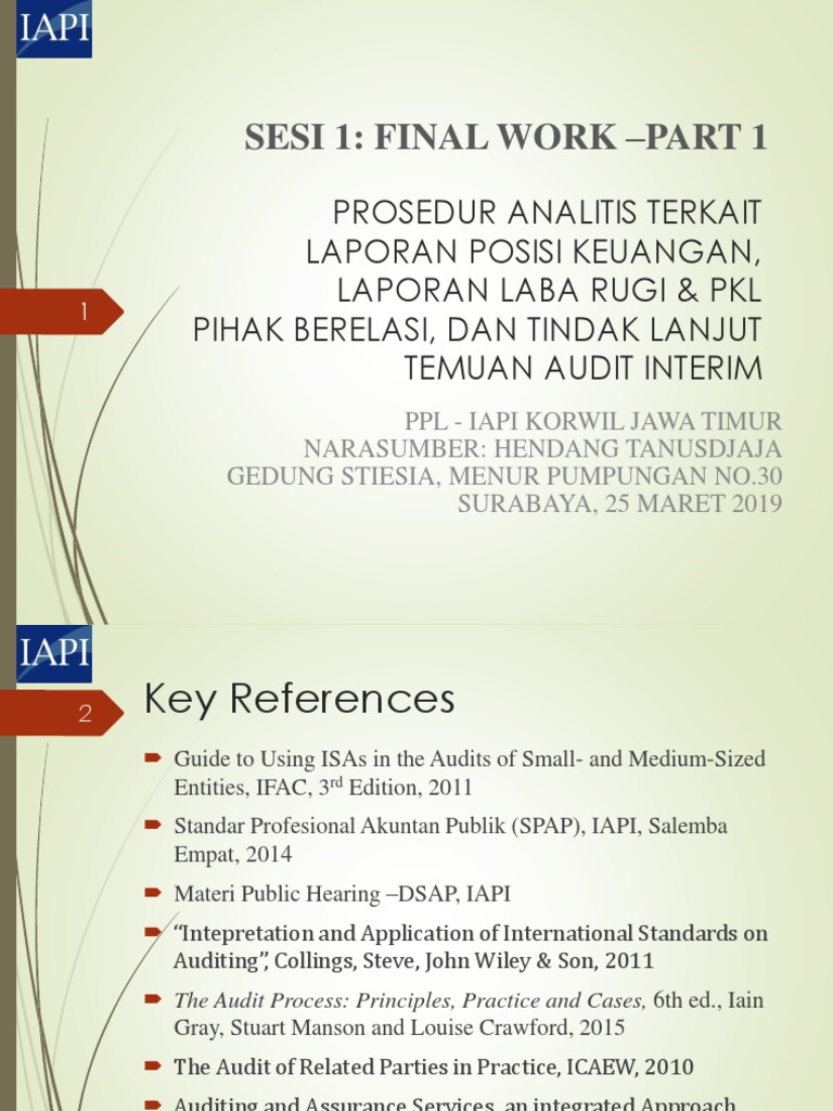 FINAL WORK Sesi 1-3 | PDF | Fair Value | Audit