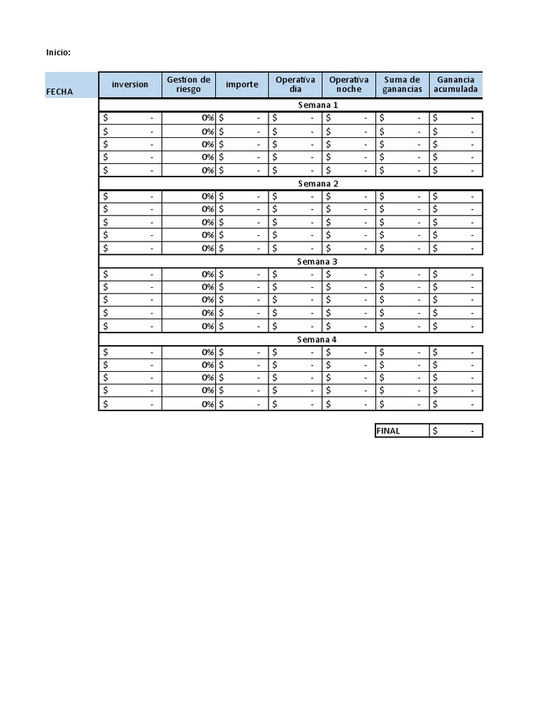 Plan de Binarias 2020 Por 7 Meses | PDF | Economias | Inversiones