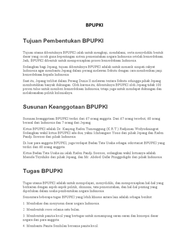 BPUPKI | PDF | Politik