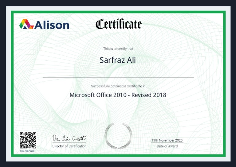 Alison - Certificate 1332 18675268 | PDF