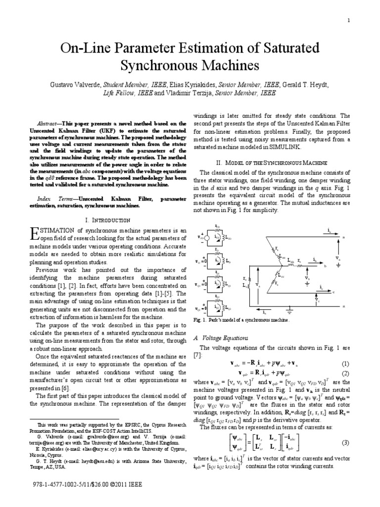 Parameter Synchronous Machine | PDF | Teaching Mathematics | Electromagnetism