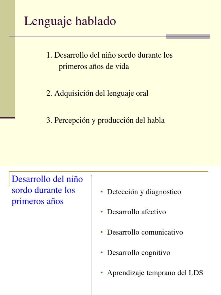 Tema 5 Lenguaje Hablado | PDF | Aquisición de idioma | Fonología