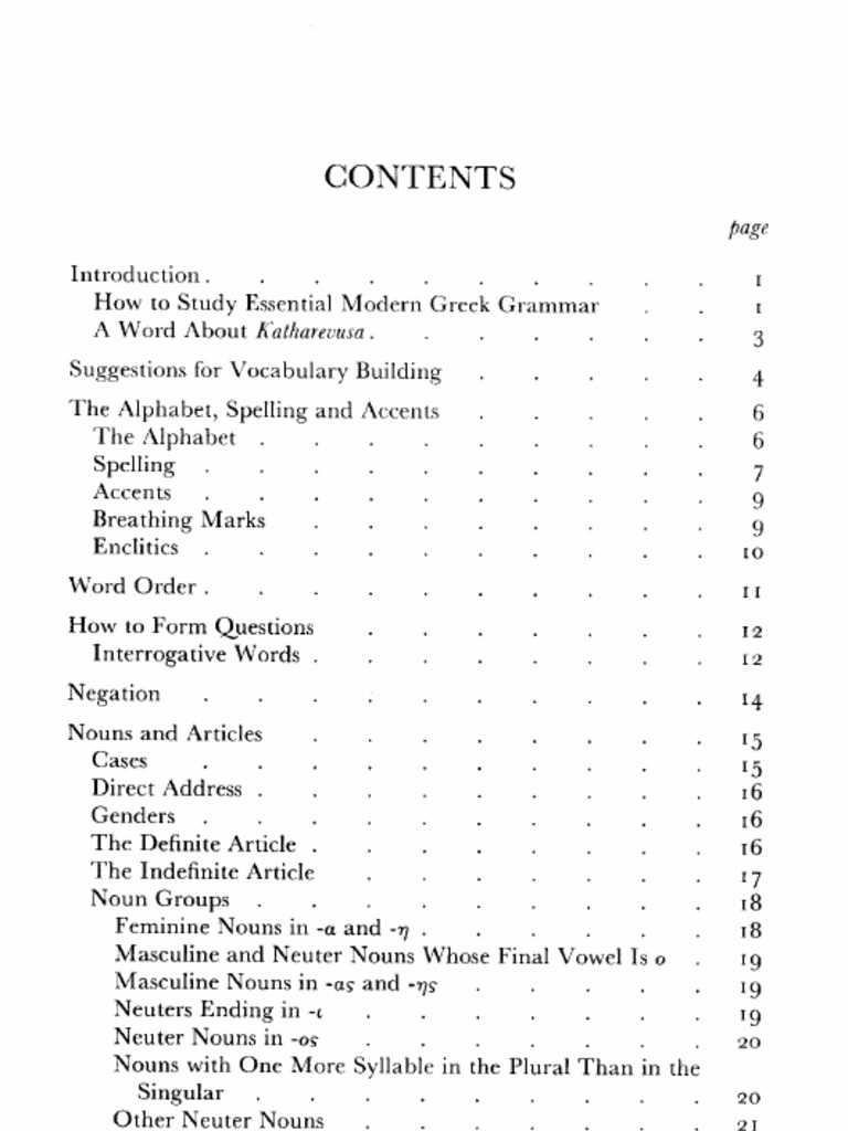 Modern Greek Grammar Book | PDF