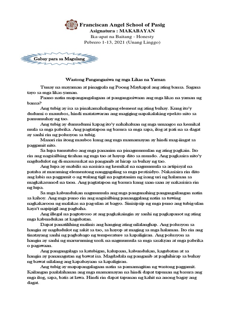 Week 1 Makabayan | PDF