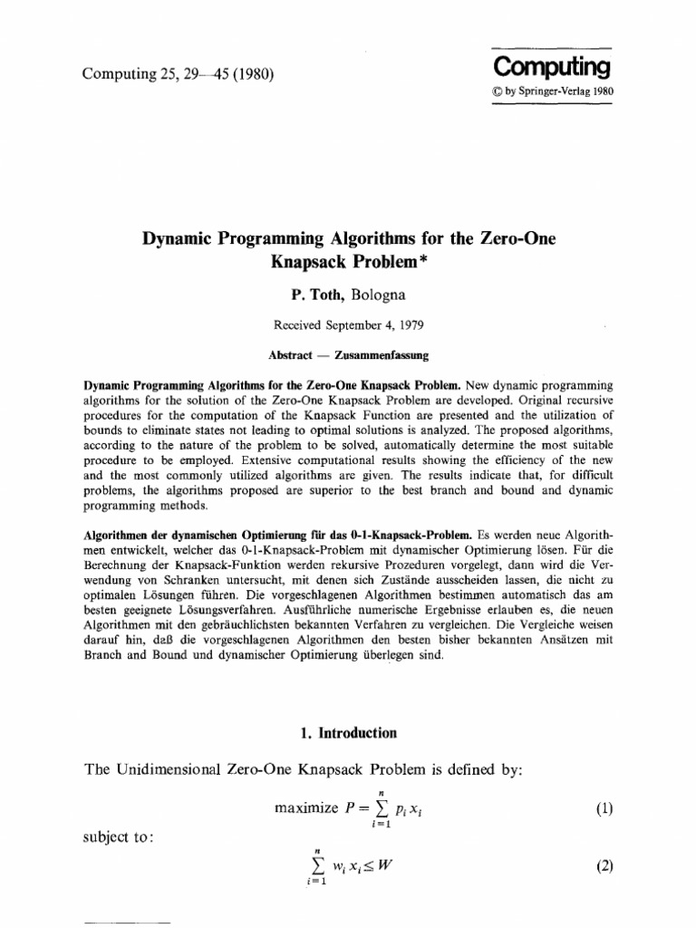 Dynamic Programming | PDF | Dynamic Programming | Mathematical Optimization