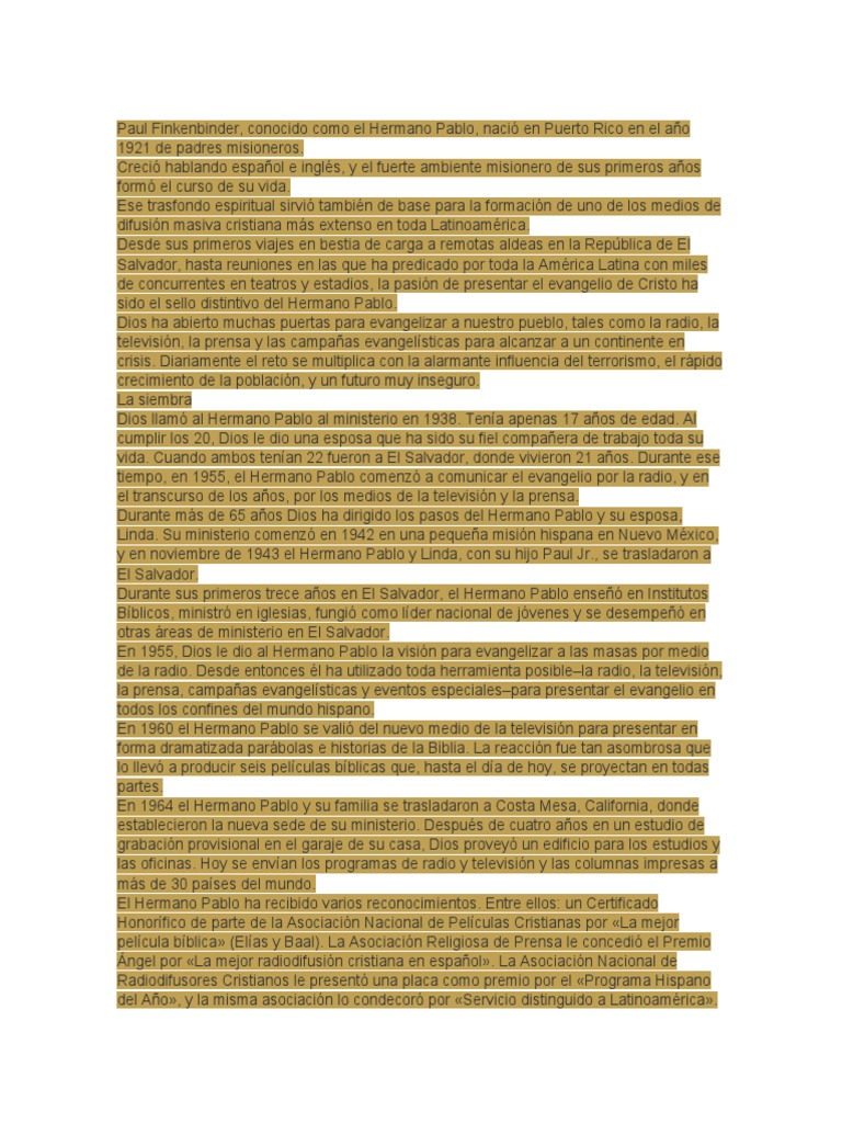 Hermano Pablo | PDF