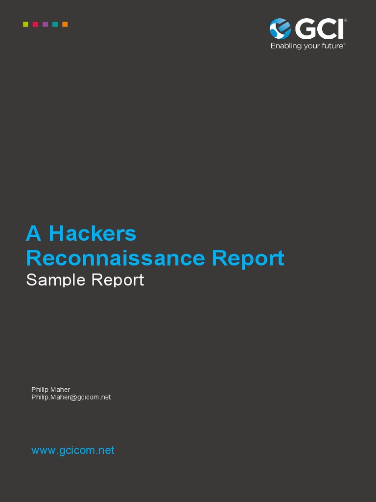Sample Report - A Hackers Reconnaissance | PDF | Social Engineering ...