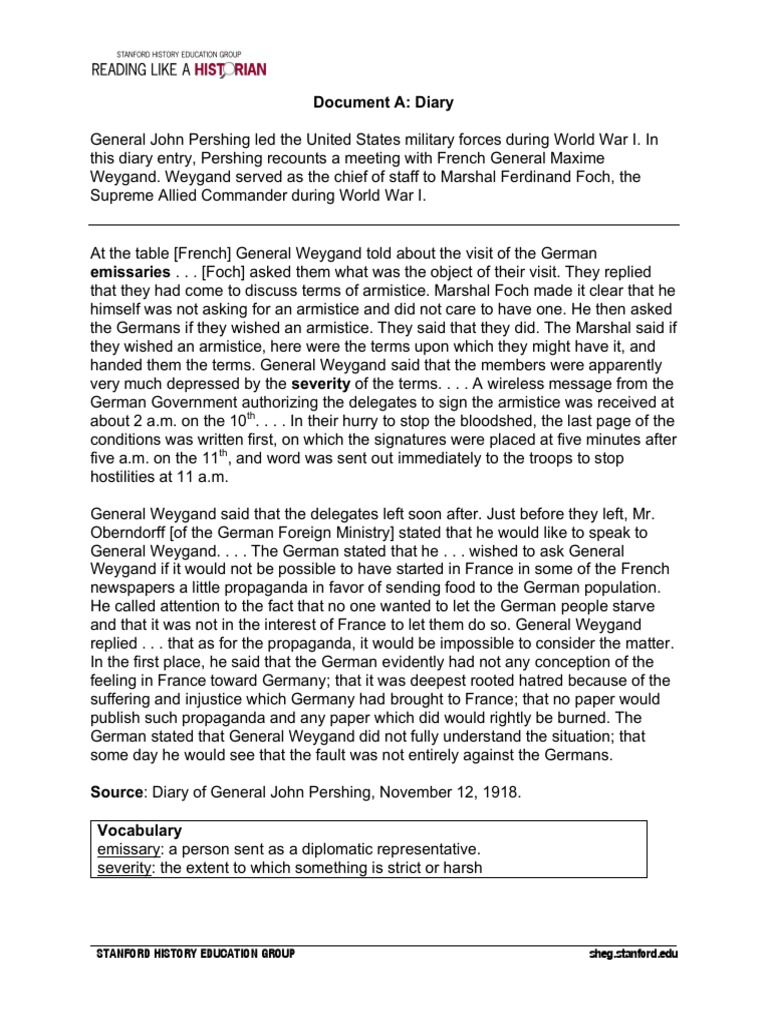 Armistice Student Materials | PDF | Military | Unrest