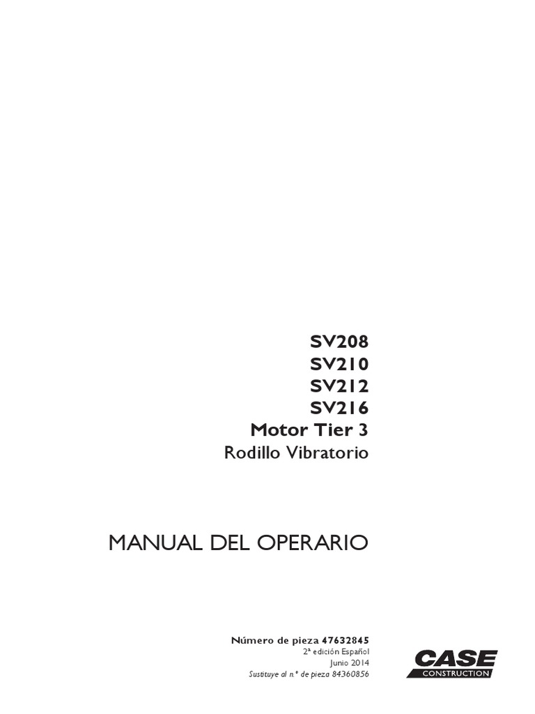 Manual Vibro SV Espanol | PDF | Transmisión (Mecánica) | Ingeniería ...