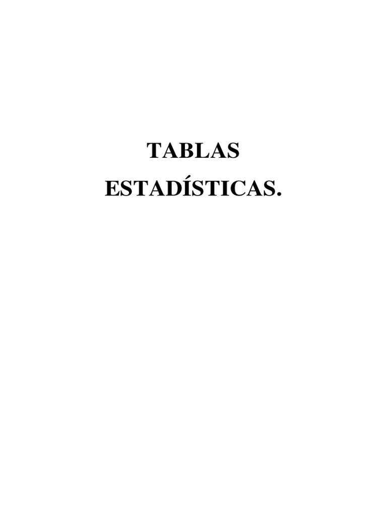 7 Distribuciones Probabilidades Tablas | PDF | Statistical Theory | Statistics