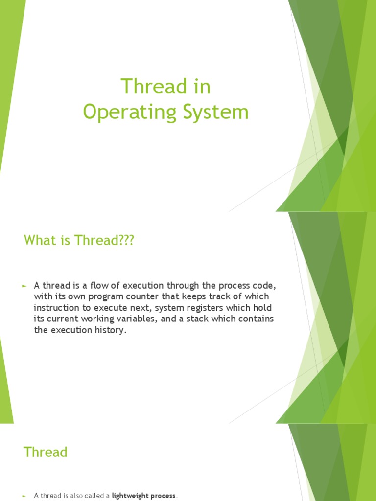 Thread in Operating System | PDF | Thread (Computing) | Process (Computing)