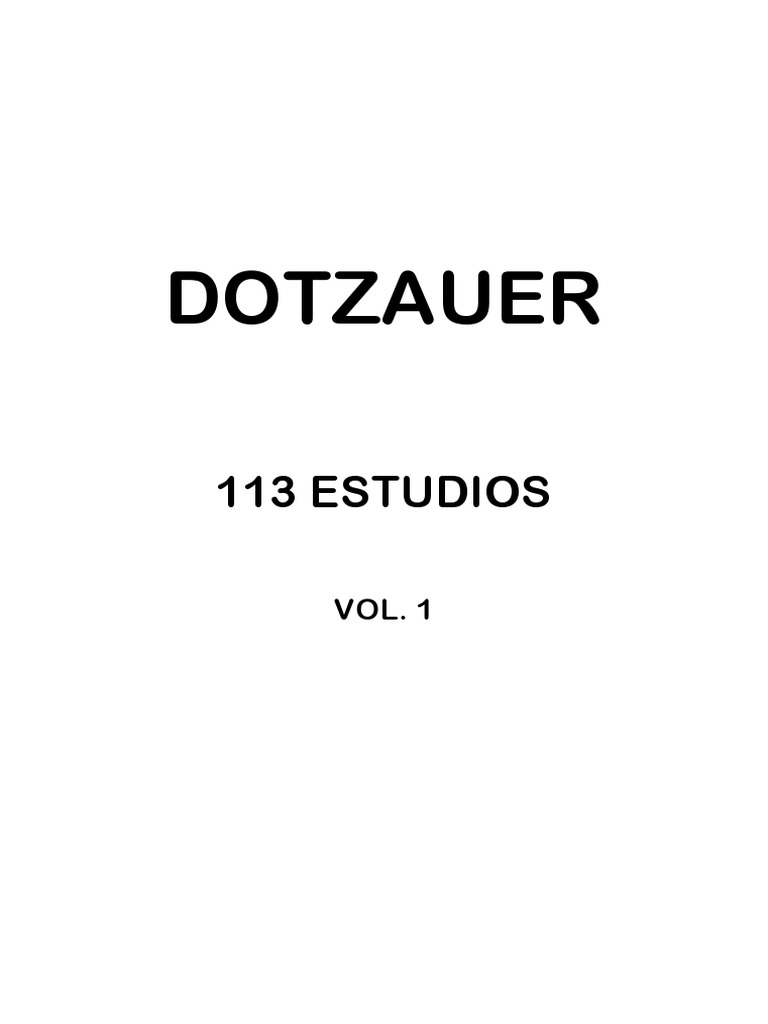 Dotzauer - 113 Estudios - Resumen Vol. 1 | PDF