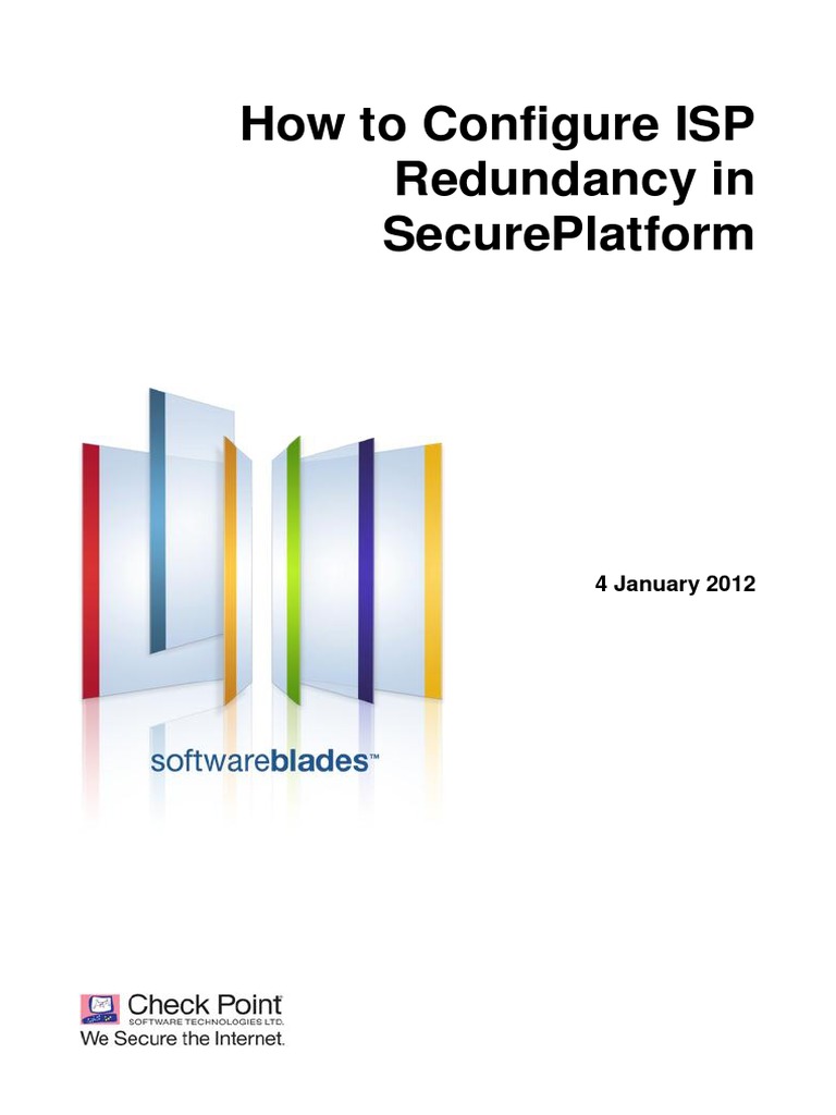 How To Configure Isp Redundancy In Secureplatform 4 January 2012 Pdf Router Computing