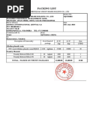 Contoh Packing List | PDF