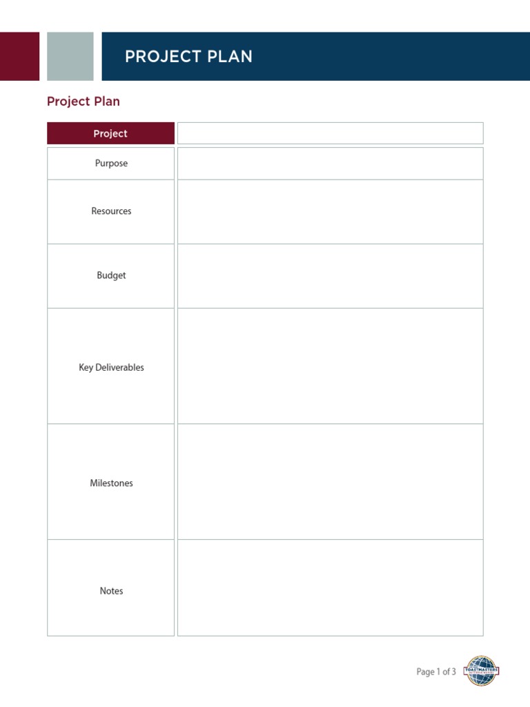 8031 Project Plan Toastmasters | PDF | Business