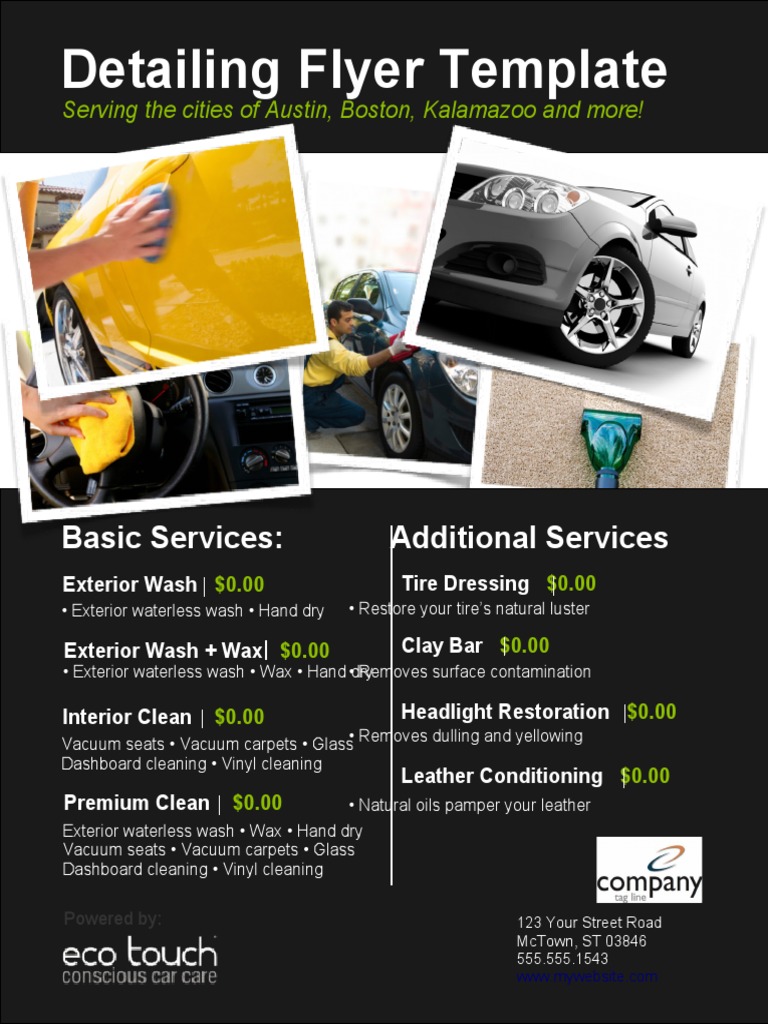 Auto Detailing Flyer Template | PDF