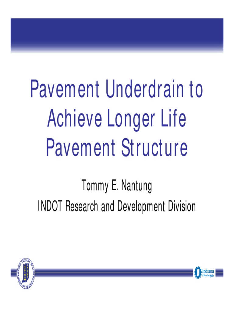 Pavement Underdrain To Achieve Longer Life Pavement Structure | PDF ...