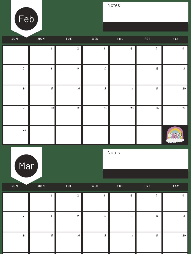 Calendar Template PDF