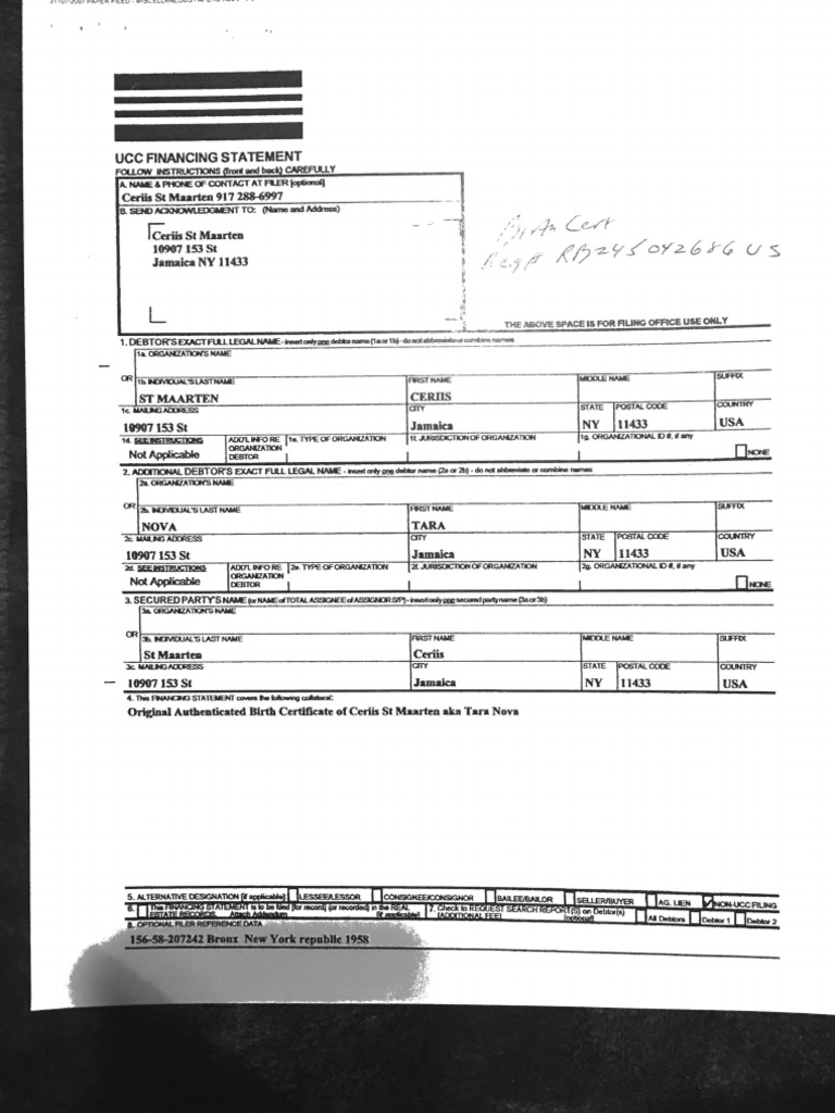 UCC and Proof of Life | PDF