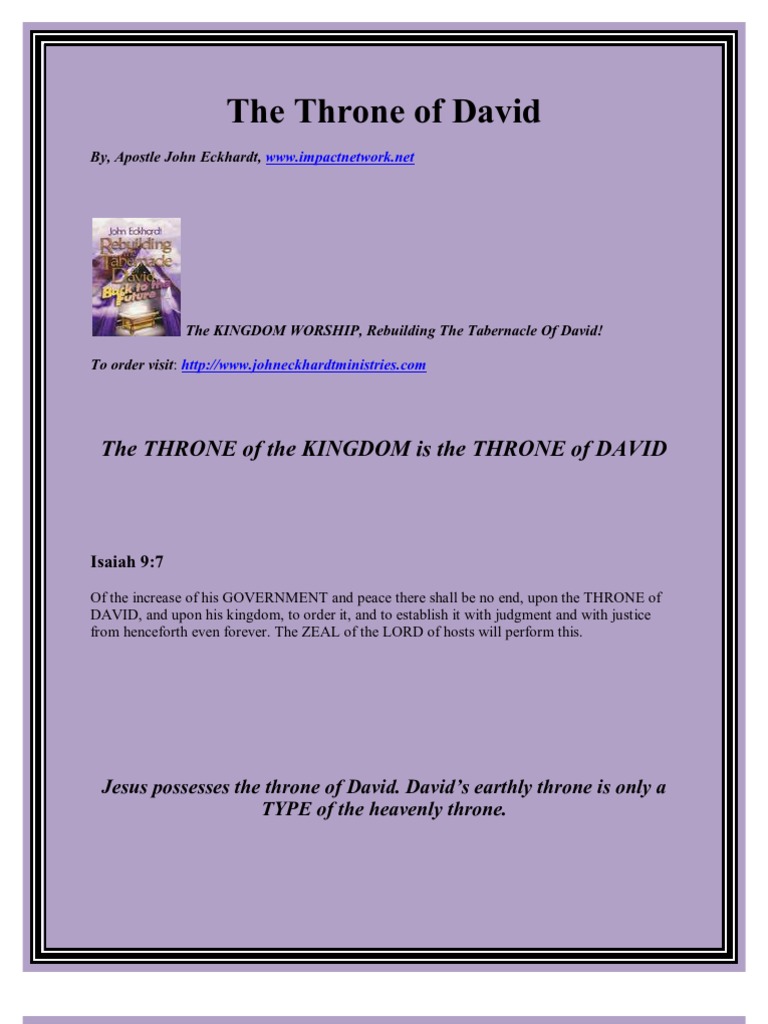 The Throne of David | PDF