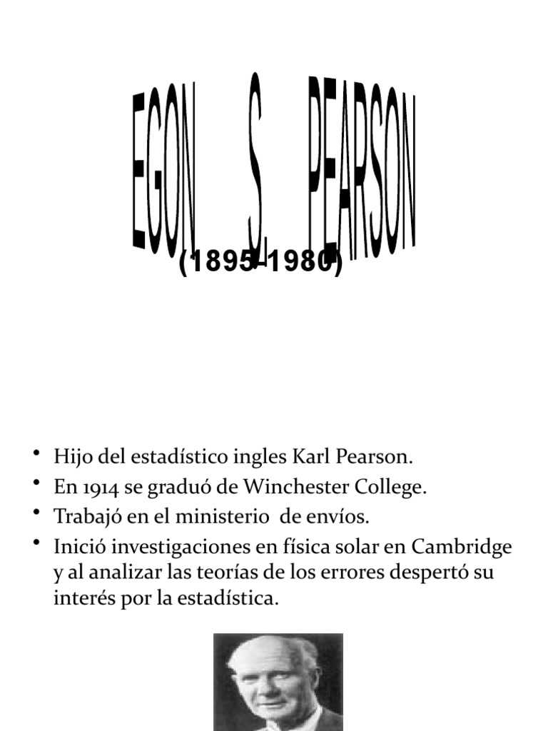 Bibliografia Egon Pearson | PDF