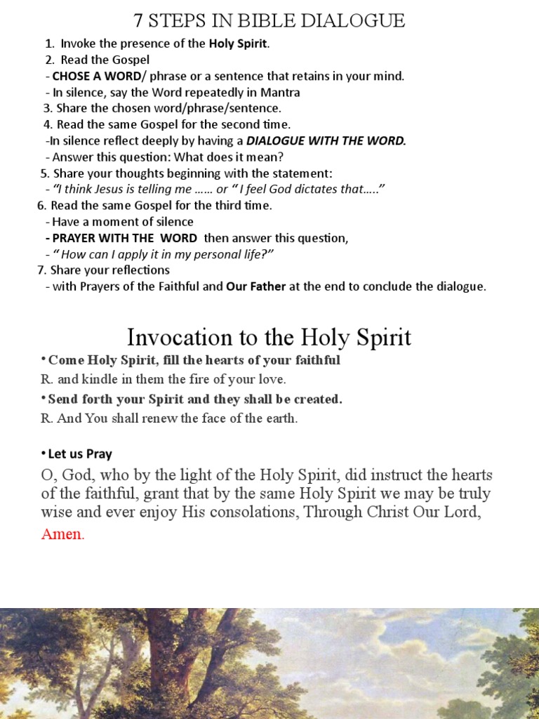 7 Steps in Bible Dialogue: - "I Think Jesus Is Telling Me or " I Feel ...