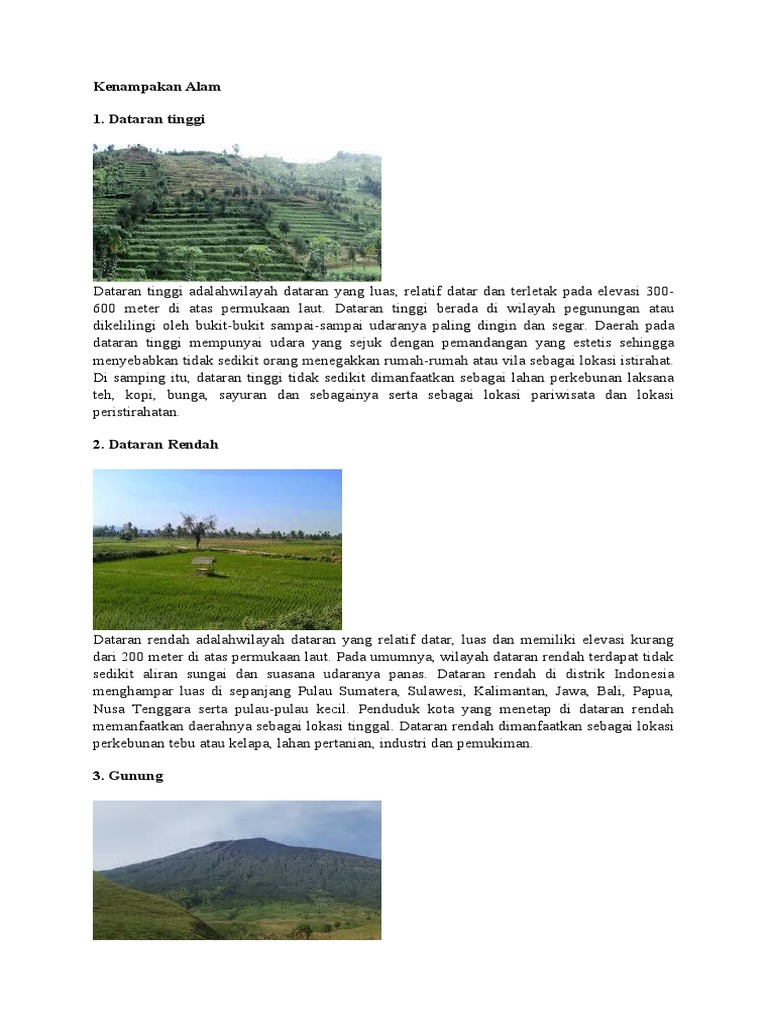 Kenampakan Alam dan Buatan | PDF