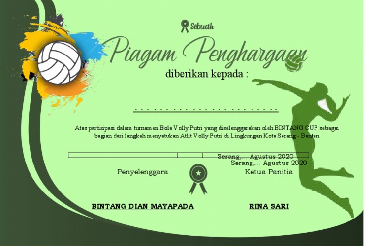 Piagam Penghargaan | PDF