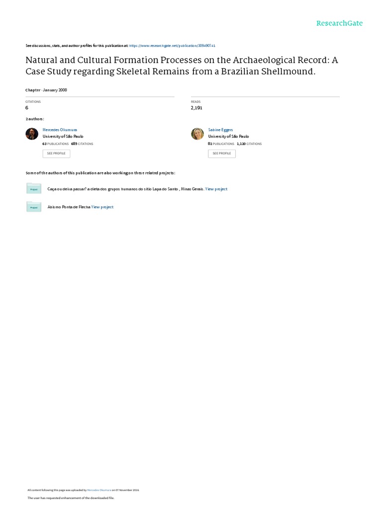 Natural and Cultural Formation Processes | PDF | Decomposition | Bone