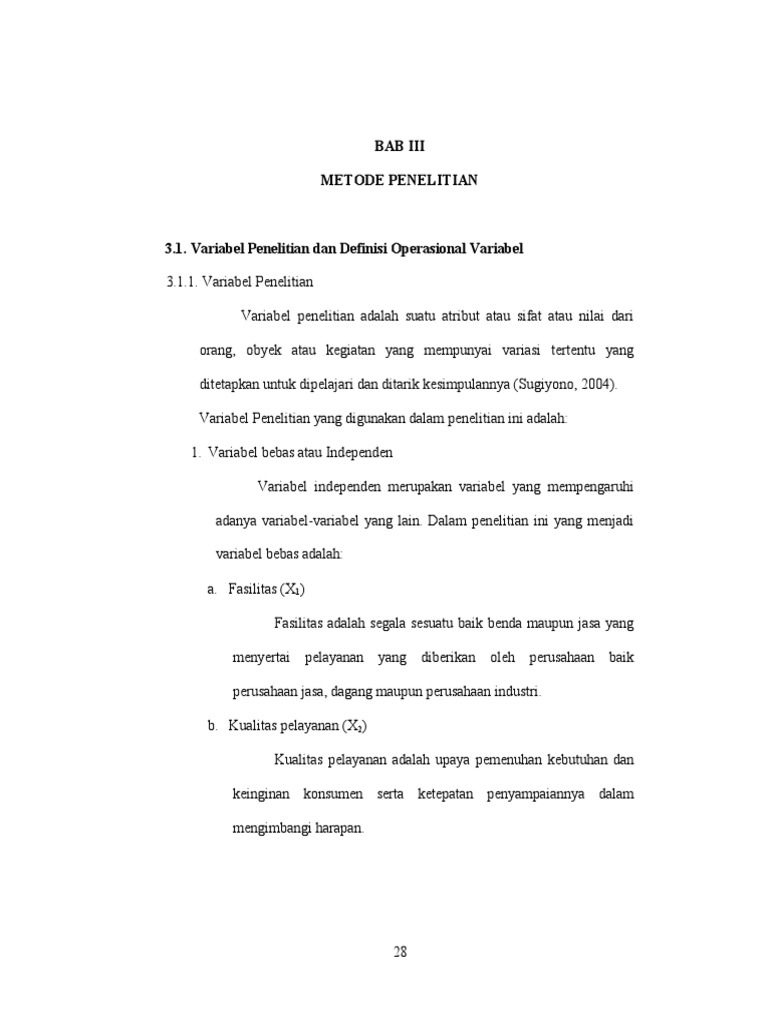 Definisi Op. Variabel | PDF