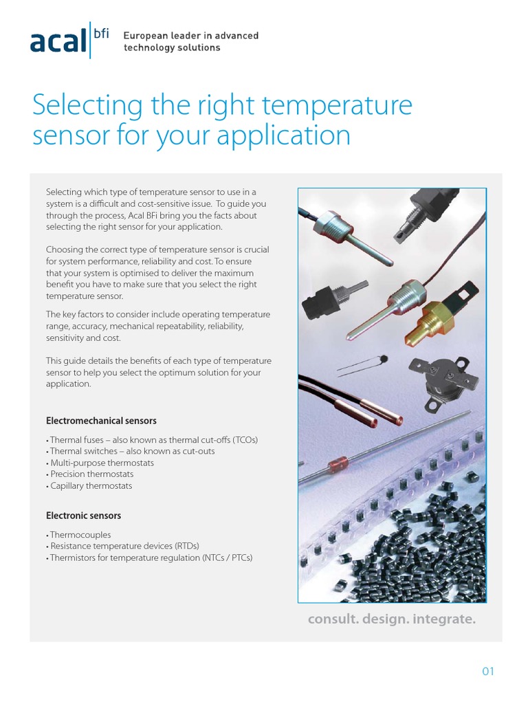 Acal BFi Selecting The Right Temperature Sensor