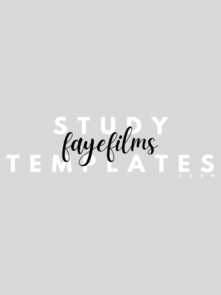 GREY Fayefilms Study Template | PDF