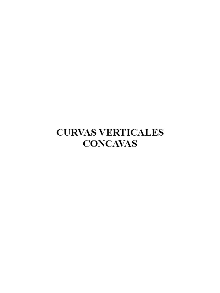 Curvas Verticales Convacas | PDF | Curva | Longitud