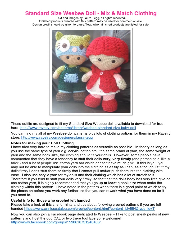 Weebee Doll Mix & Match Clothing Guide | PDF