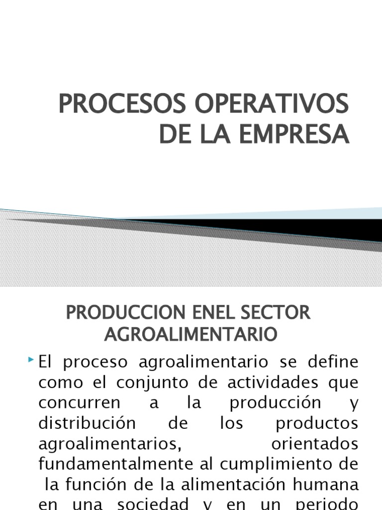 Procesos Operativos de La Empresa